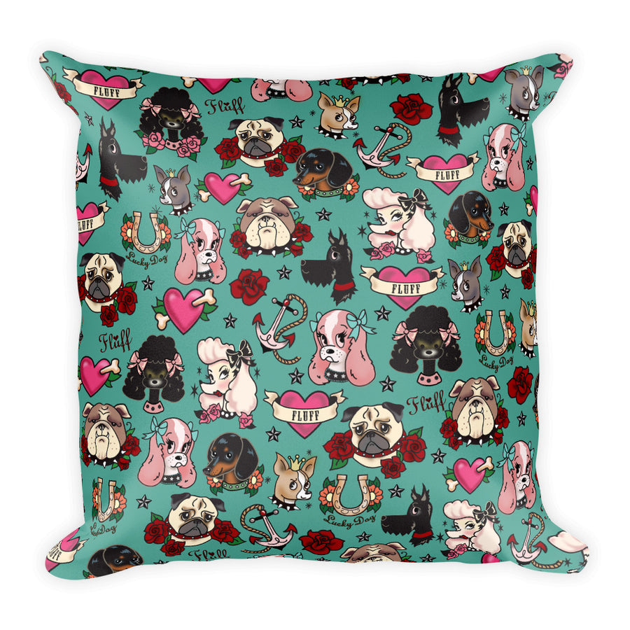 Tattoo Pooch on Teal – Miss Fluff's Boutique